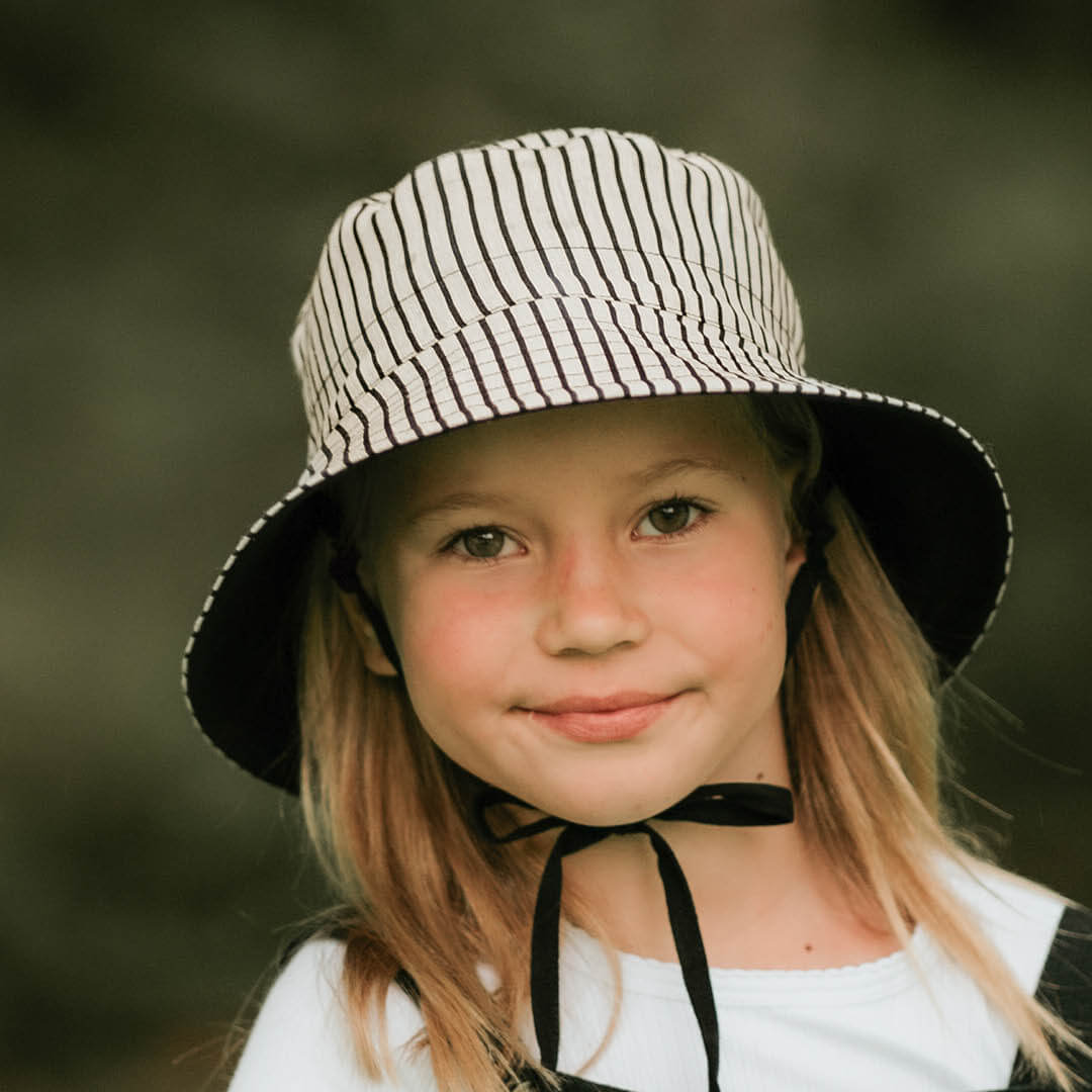'Explorer' Kids Reversible Classic Bucket Hat - Bobbie / Ebony – Little ...